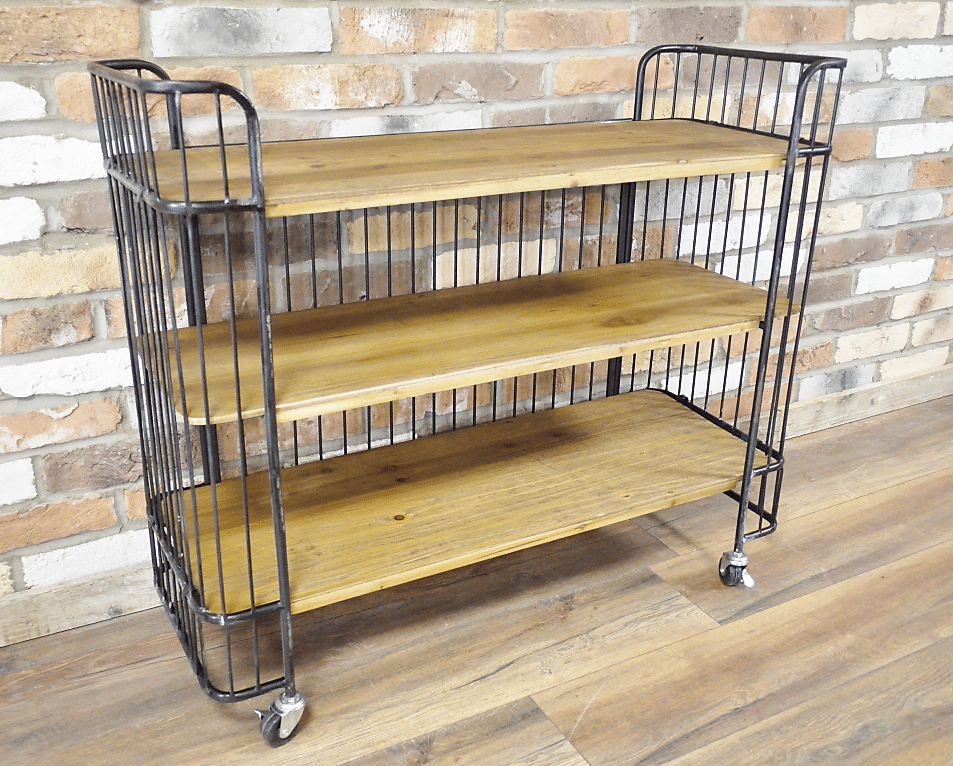 DUE IN: Industrial Bakers Trolley Shelf - Cambrewood