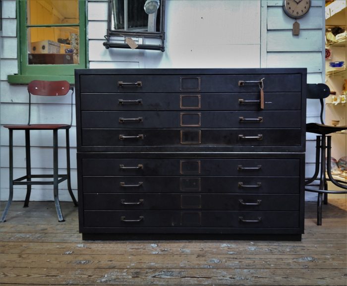 SOLD: 1950s Metal Plan Chest - Cambrewood