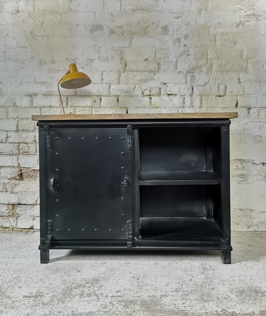 DUE TBA: Reclaimed Iron & Wood Top Sideboard - Cambrewood