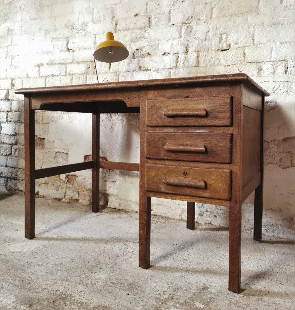 SOLD: 1940s Oak Study Desk - Cambrewood