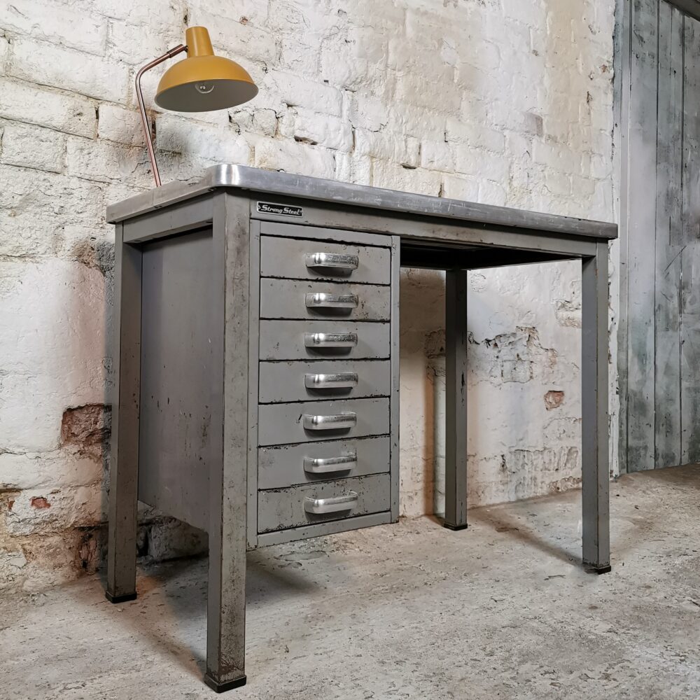 IN STOCK: Reclaimed Wood & Steel Tanker Desk - Cambrewood