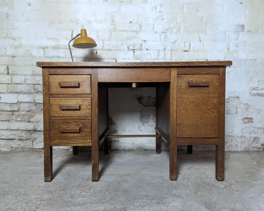 SOLD: 1940s Oak Study Desk - Cambrewood