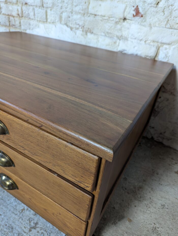 SOLD: 1940s Oak Plan Chest - Fully Restored - Cambrewood