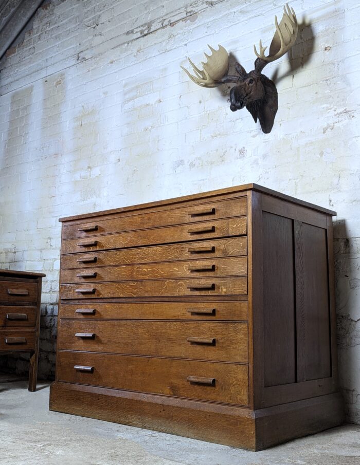 SOLD: 1930s Oak Architects Plan Chest - Cambrewood