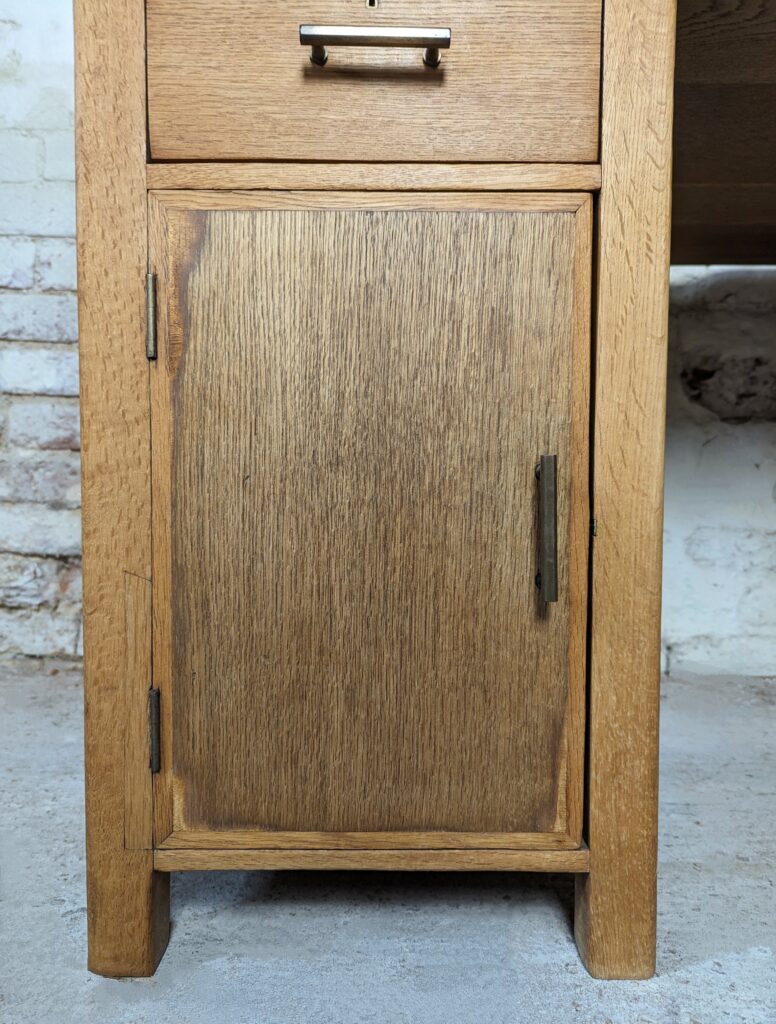 SOLD: 1930s Solid Oak Laboratory Desk - Cambrewood