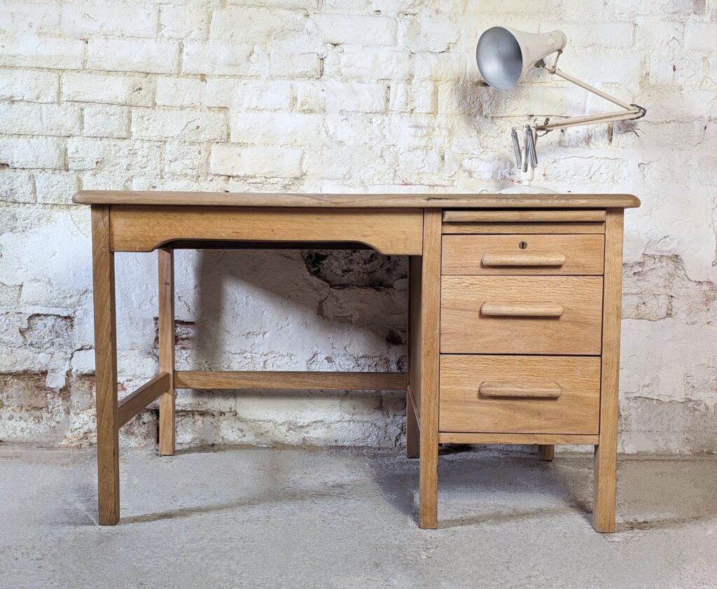 SOLD: 1950s Compact Oak Study Desk - Cambrewood