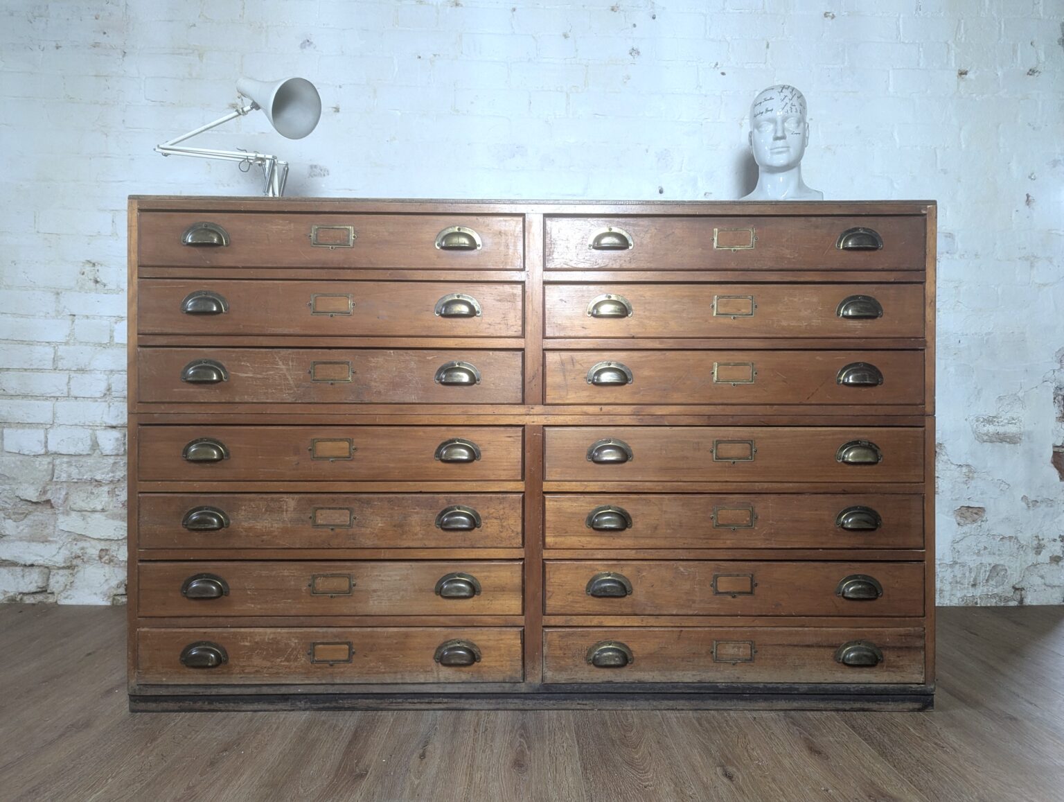 SOLD: Large Double Architects Plan Chest - Cambrewood