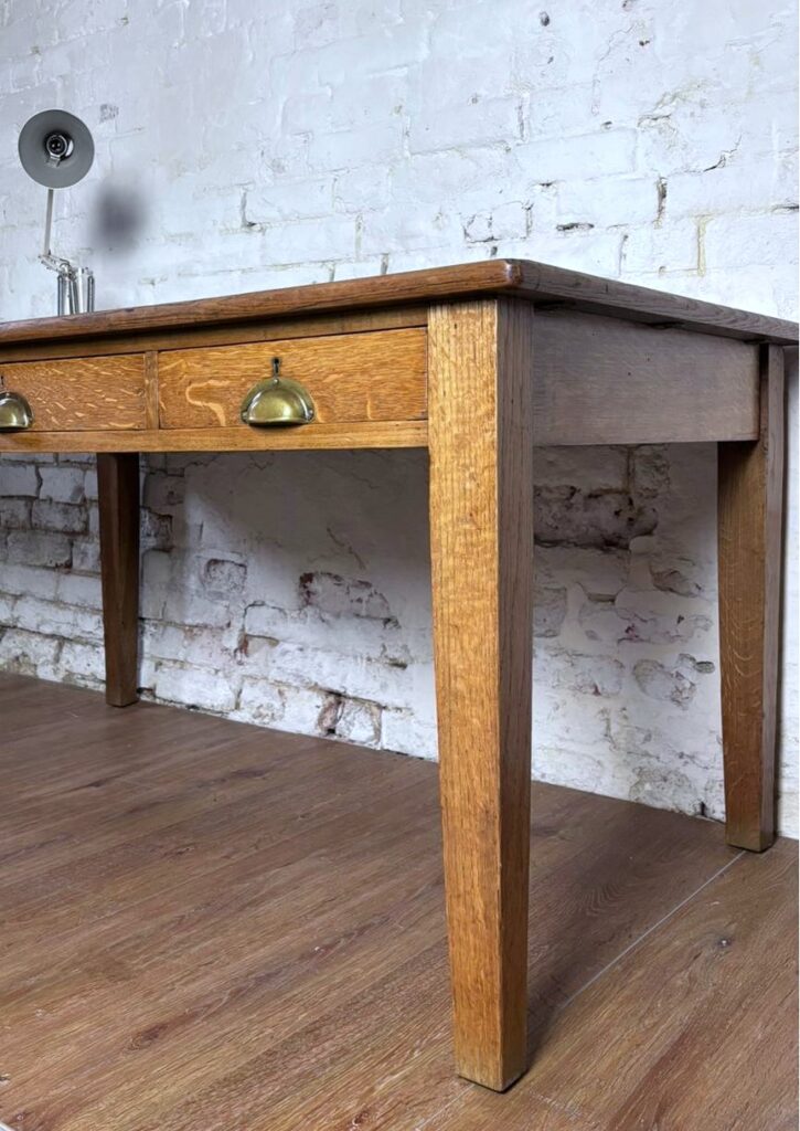 SOLD: Large 1930s Government Issue Oak Desk - Cambrewood