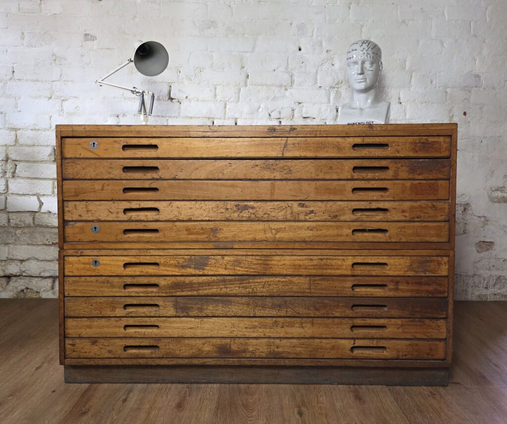 SOLD: 1950s Staverton Architects Plan Chest - Cambrewood